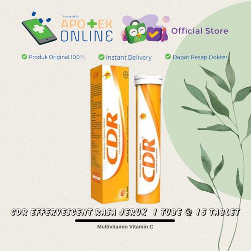 Jual CDR Effervescent Rasa Jeruk 1 Tube @ 15 Tablet / Multivitamin ...