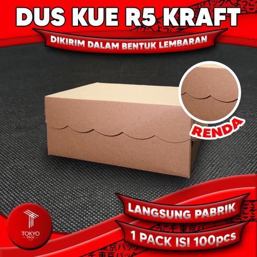 Promo Dus Kue R5 Kraft Renda Box Kue Roti Gorengan 275gsm - Jakarta ...
