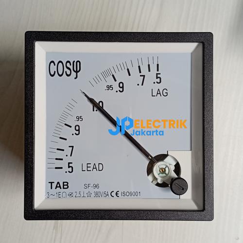 Jual Power Factor Cos Phi Meter Analog 96x96mm 380V AC 3 Phase 3 Wire ...