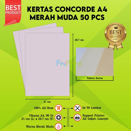 Jual Kertas Concord A4 90gr 1pack isi 50 Lembar 210mm x 297mm Paper ...