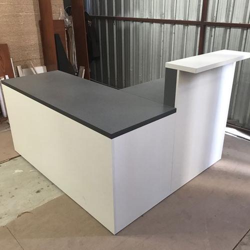 Jual meja resepsionis L bahan hpl ukuran 250x120 bisa custom ukuran ...