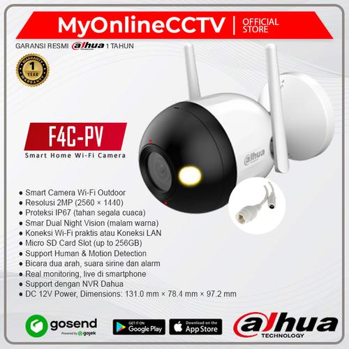 Promo Dahua Rico F4c Pv 4mp Wifi Came Smart Dual Light Cctv Two Way