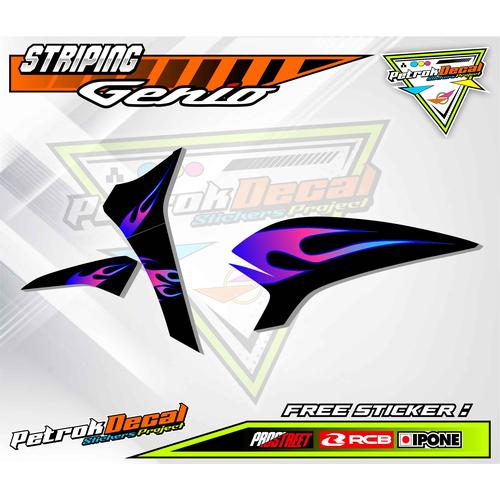 Jual STRIPING VARIASI MOTOR HONDA GENIO DESAIN API / STICKER LIST GENIO ...