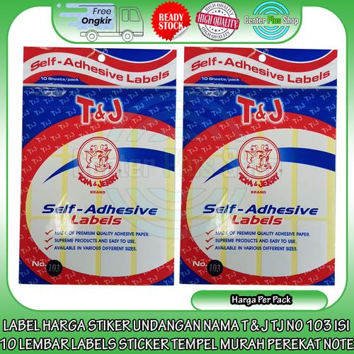 Jual LABELS STICKER LABEL HARGA T & J NO 103 STIKER UNDANGAN NAMA 10 ...