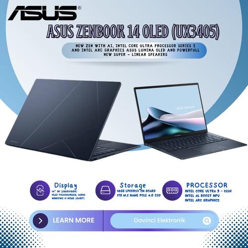 Jual ASUS ZENBOOK 14 OLED UX3405 ULTRA 9 185H 16GB 1TB INTEL ARC 3K ...