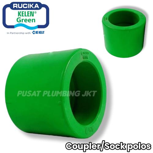 Jual Sock ppr / Coupler ppr 25mm 3/4" inch Rucika kelen green - Jakarta ...