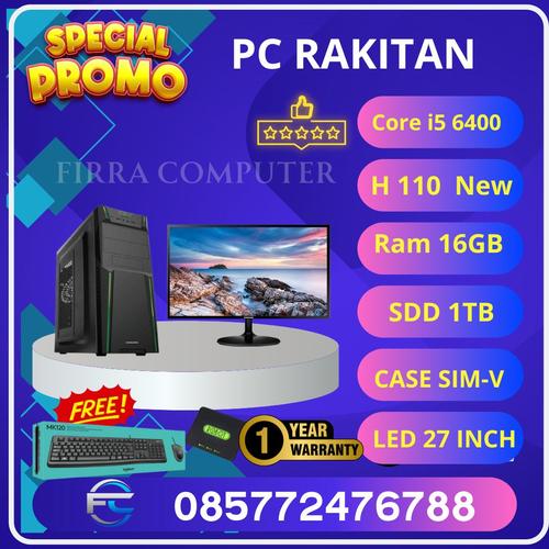 Jual PC KOMPUTER RAKITAN CORE I5 6400/RAM 16GB/SSD 1TB/LED 27INCH/PCI WI-FI - Jakarta Pusat ...
