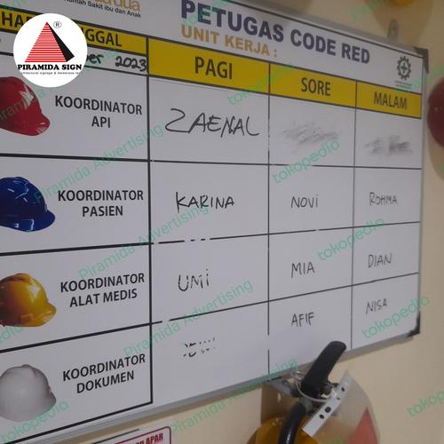 Jual papan tulis safety alat apd keamanan list daftar stok gudang ...