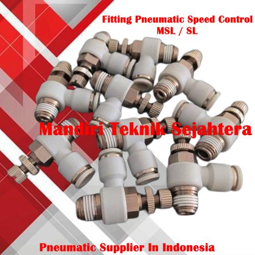 Jual Fitting push in pneumatic putih SPEED CONTROL SL 04-M5 4mm x M5 MSL - Jakarta Barat ...