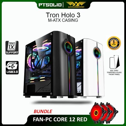 Jual Casing PC Gaming Armaggeddon Tron Holo 3 Micro ATX | RGB ...