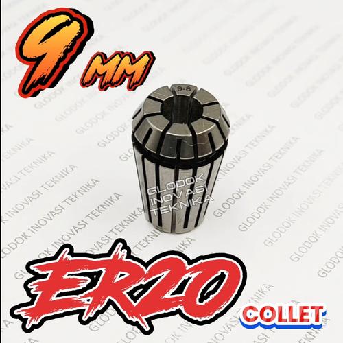 Jual Collet Colet Chuck ER20 ER 20 CNC Router Milling Arbor Mata 9mm 9 ...