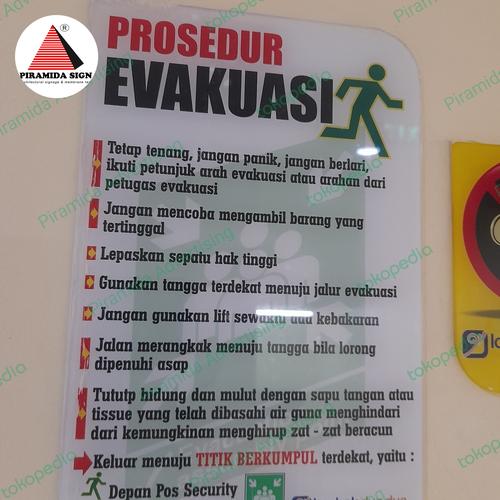 Jual papan evakuasi rute map peta cara darurat safety evacuation - Kota ...