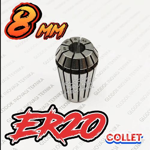 Jual Collet Colet Chuck ER20 ER 20 CNC Router Milling Arbor Mata 8mm 8 ...