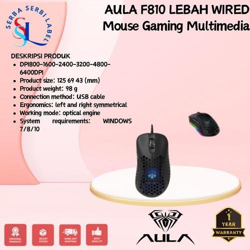 Jual Aula WIND F810 Marco Mouse Gaming Optical 6400dpi Desain Sarang ...