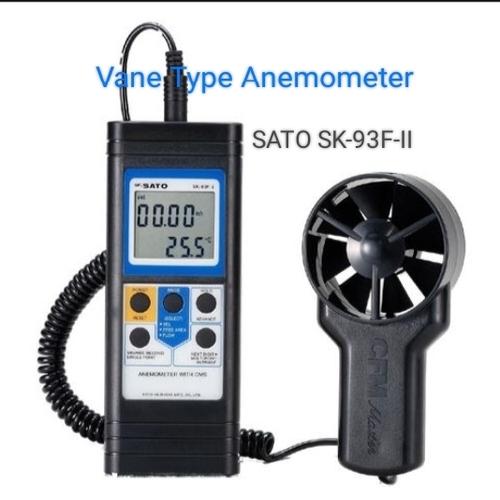 Jual Vane Type Thermo Anemometer SK-93F-II SATO Vane Type Anemometer ...