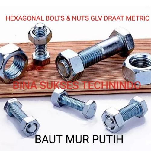 Jual M7x40 Baut Mur Hexagon Putih BMP Hex 7x40 kunci 11 galvanis - Kota Medan - Bina Sukses ...