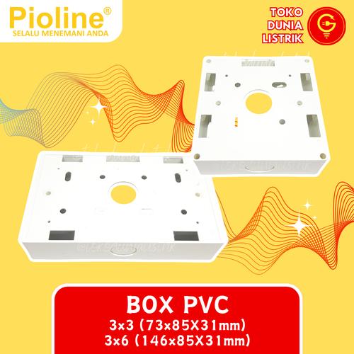 Jual [TDL] PIOLINE Kotak Saklar outbowdus Stop Kontak Box PVC 3x3 / 3x6 ...