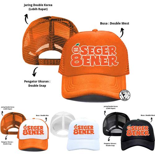 Jual Topi trucker jaring partai politik PKS Seger Bener - Hitam - Kota ...