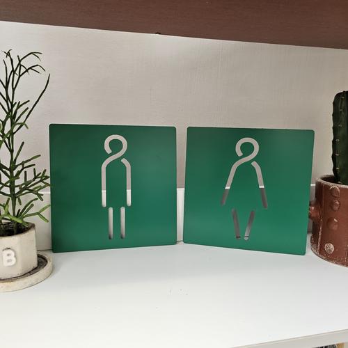 Jual Papan Tanda Toilet Pria & Wanita| Toilet Sign|Bahan ACP Tempel ...