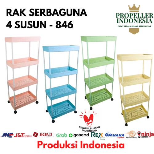 Jual Rak Plastik Serbaguna 4 Susun Tipe Persegi Rak Dorong 846 ...