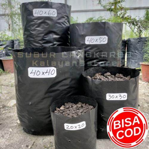 Jual Polybag Hitam Tebal Segala Ukuran - Plastik tanaman - isi 250 gram ...