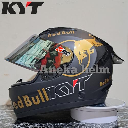 Jual helm full face kyt r10 paket ganteng - bk dof red bull, XL - Kota ...