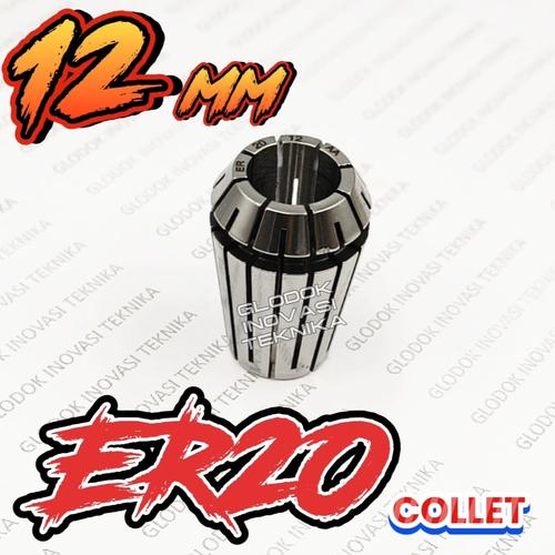 Jual Collet Colet Chuck ER20 ER 20 CNC Router Milling Arbor Mata 12mm ...