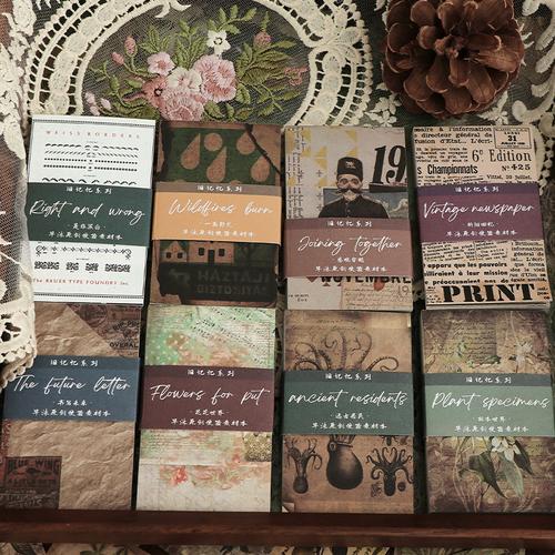 Promo 60 Lembar DIY SCRAPBOOK PAPER KIT Vintage Retro Journal Craft ...