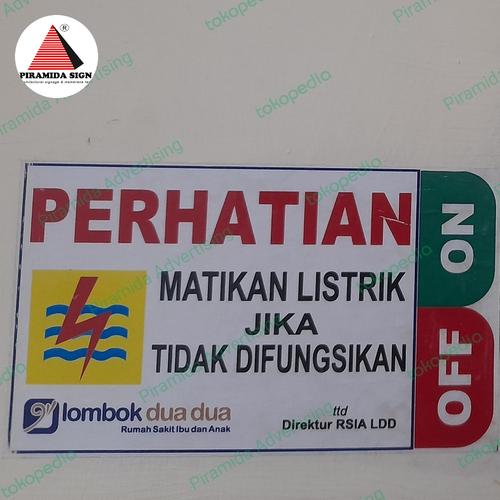 Jual stiker listrik saklar lampu matikan hemat on off - Kota Surabaya ...