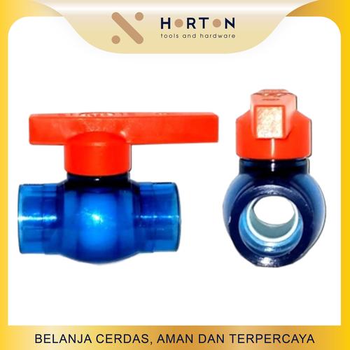 Jual Stop Kran PVC Transparan / Ball Valve Bening ABS 1/2" 3/4" 1" 2 ...