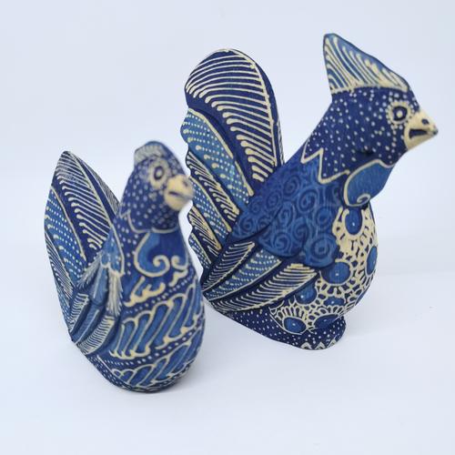 Jual Set Boneka Patung Kayu Batik Karakter Ayam Jantan dan Betina ...