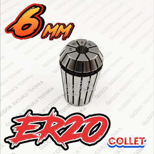 Jual Collet Colet Chuck ER20 ER 20 CNC Router Milling Arbor Mata 6mm 6 ...