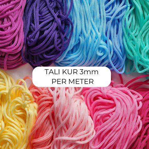 Jual Tali Kur 3mm PER METER Warna Warni Filamen Milton Bahan Macrame ...