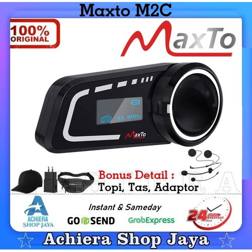 Promo Maxto M2C Bluetooth Intercom Radio FM Helm 6 Rider Party Call ...