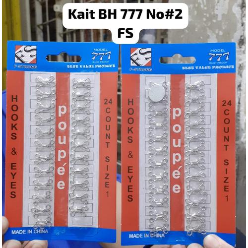 Jual Kancing Kait Merk FS size 1 - Kait Bra - Kait baju - Hooks & Eyes ...