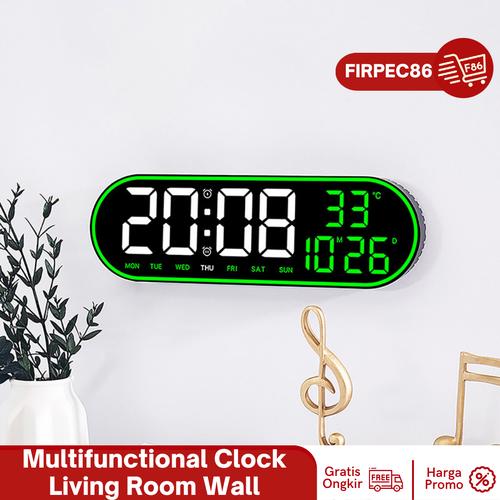 Promo Jam Dinding DIgital Besar Led Minimalis Tanggal Suhu Alarm Timer ...