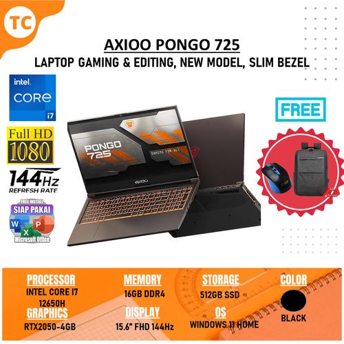 Jual Laptop Gaming Axioo PONGO 725 i7 12650H 16GB 512GB RTX2050 FHD ...
