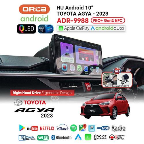 Jual Head Unit Android 10" inch ORCA TOYOTA AGYA / DAIHATSU AYLA 2023 ...