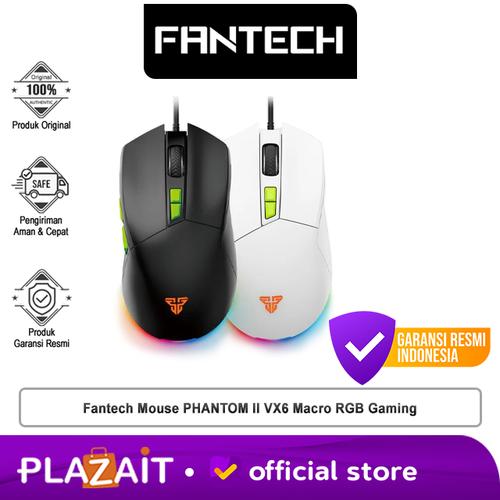 Jual Fantech Mouse Phantom II VX6 Macro RGB Gaming - White - Kota Medan ...