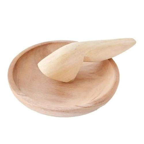 Promo Coet Kayu Cobek Kayu + Ulekan Estetik Murah Awet Anti Keropos ...