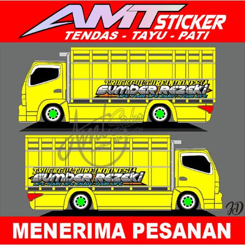 Promo Stiker Decal + Bak Samping Truck Ukuran 300 x 50 Cm + Bisa Custom ...