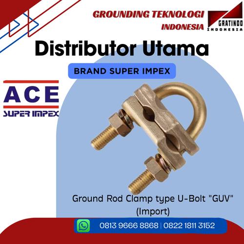 Jual U Bolt Rod Clamp Cable 50mm-185mm / Ground Rod Clamp type GUV ...