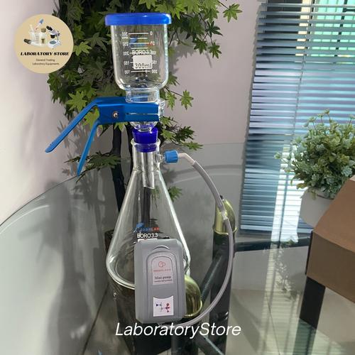 Jual Set Glass Vacuum Filtration Rubber Plus Mini Vacuum Pump and ...