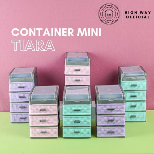 Jual HIGH WAY - Rak Container Mini Tiara Plastik Susun 3&4 Laci Motif ...