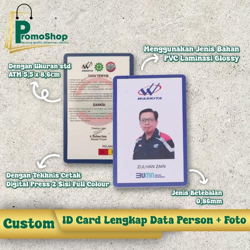 Jual Cetak Card Name Tag ID Card Custom Data Perso dan Foto Lengkap ...