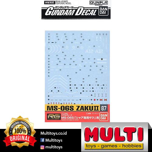 Jual GUNDAM DECAL 87 RG MS 06S CHARS ZAKU 86566/57518 - Jakarta Utara ...