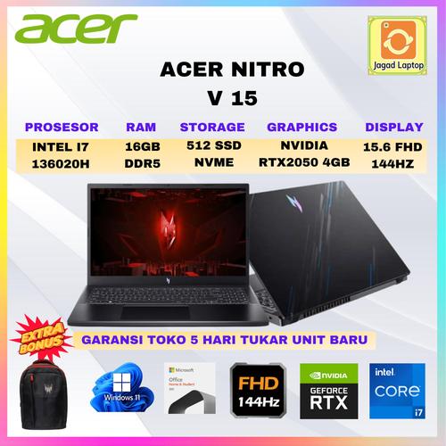 Jual Acer nitro V 15 I7 13620H Rtx2050 4gb/ 16gb 512gb w11+ohs fhd ...