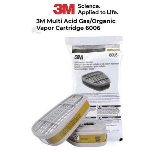 Jual 3M isi mask cartridge 6006 canester ori,filter organic vapor niosh ...