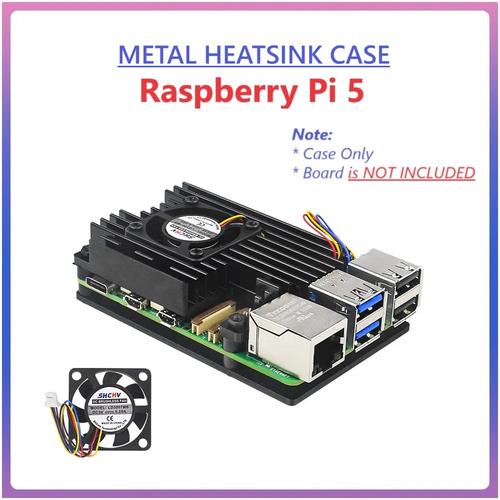 Jual Metal Heatsink CASE - Raspberry Pi 5 (with Cooling Fan) - - badank ...