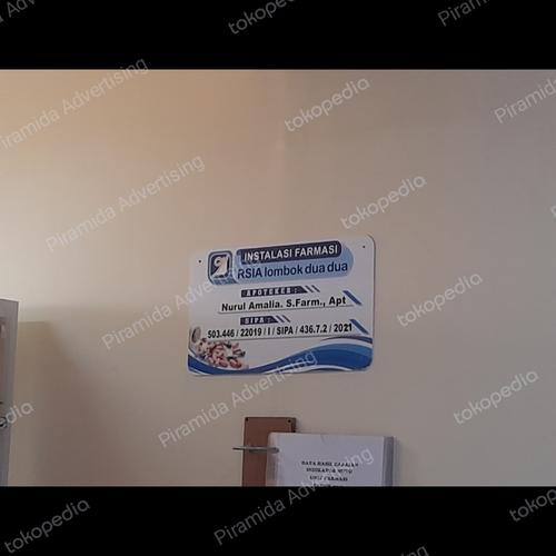 Jual papan tempel instalasi farmasi dokter perawat jaga tugas klinik ...